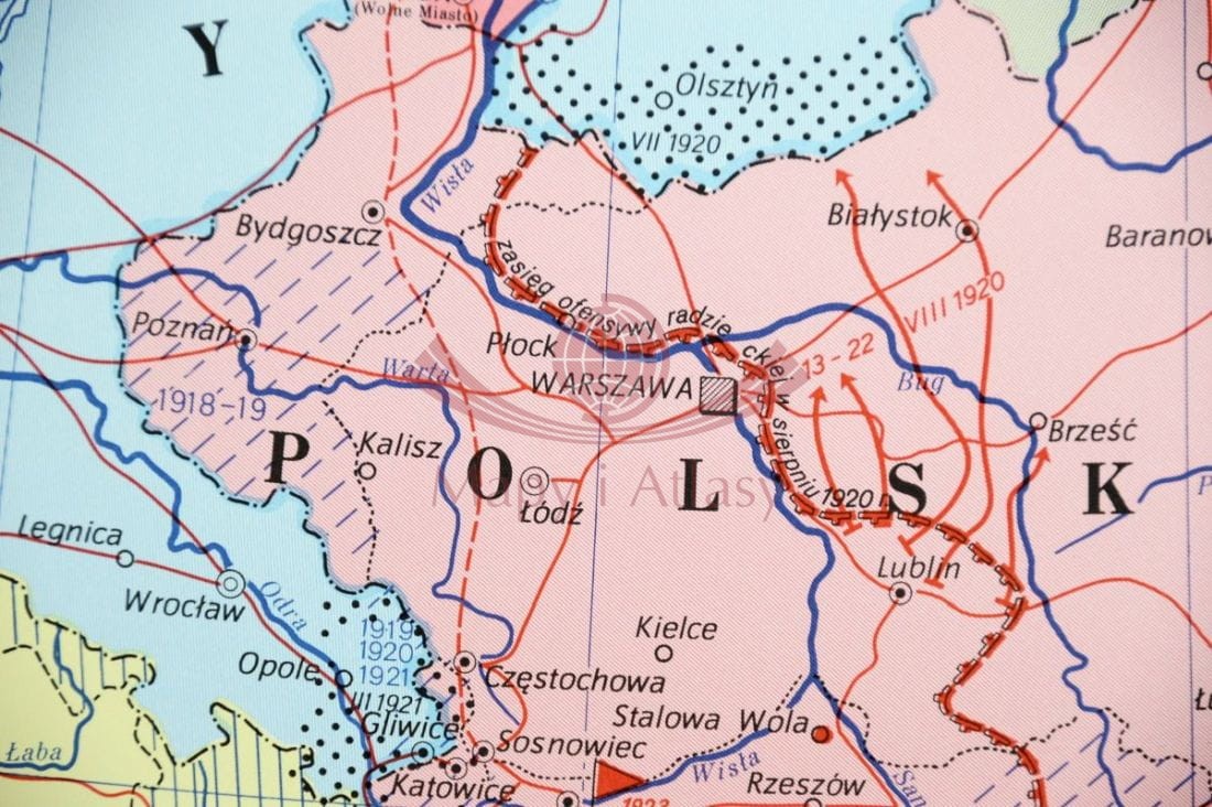 Europa w latach 1918-1939. Mapa ścienna w sklepie "Mapy i Atlasy"
