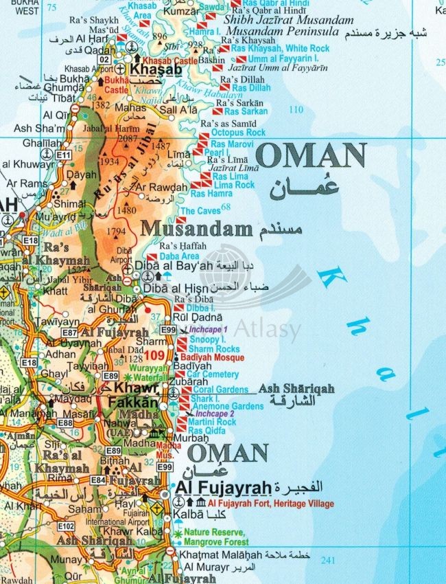 OMAN SKŁADANA MAPA SAMOCHDOWA TURYSTYCZNA GIZI MAP