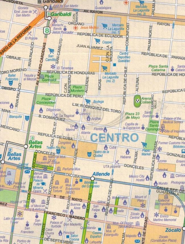 MEKSYK WYBRZEŻE PACYFIKU MAPA TURYSTYCZNA ITMB