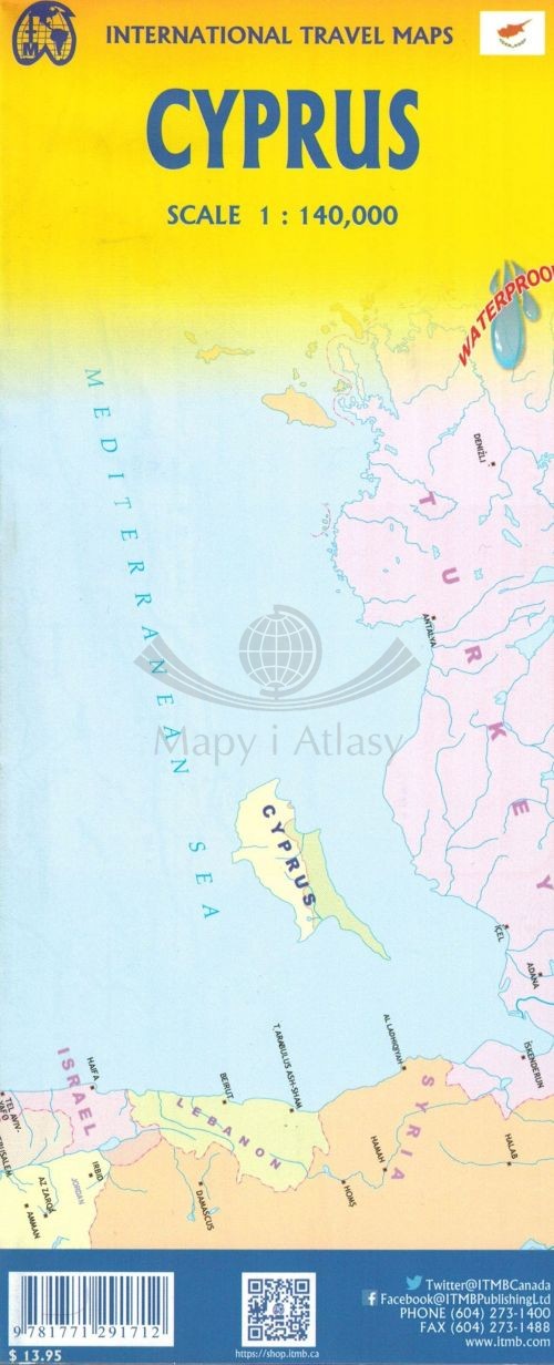 CYPR SKŁADANA MAPA WODOODPORNA MAPA ITMB