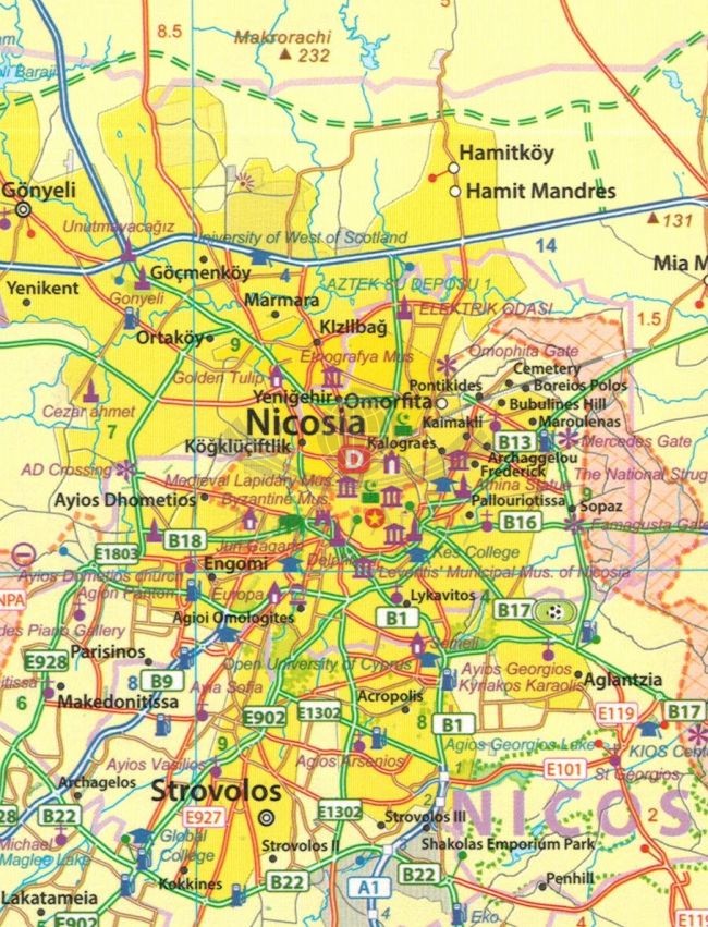 CYPR SKŁADANA MAPA WODOODPORNA MAPA ITMB