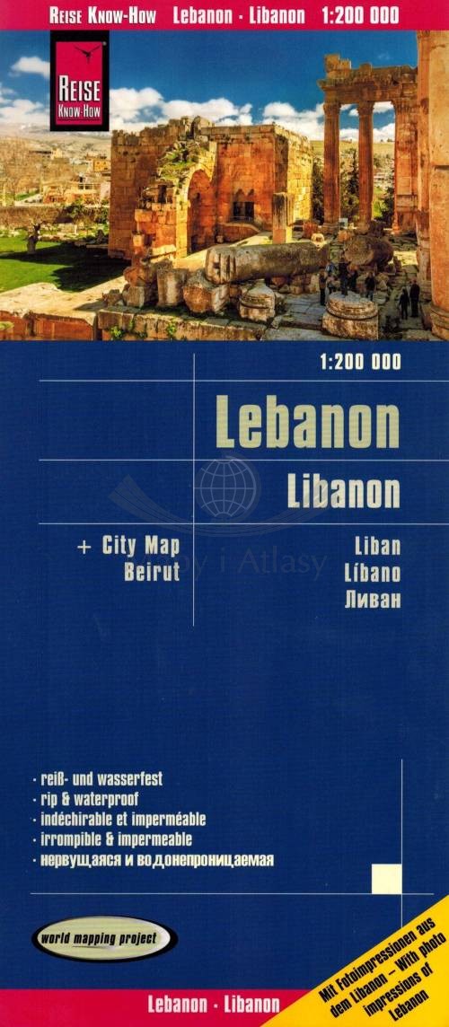 LIBAN MAPA SAMOCHODOWA WODOODPORNA REISE KNOW HOW