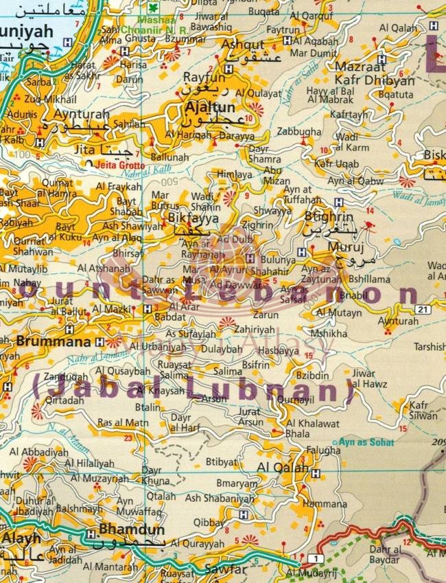 LIBAN MAPA SAMOCHODOWA WODOODPORNA REISE KNOW HOW