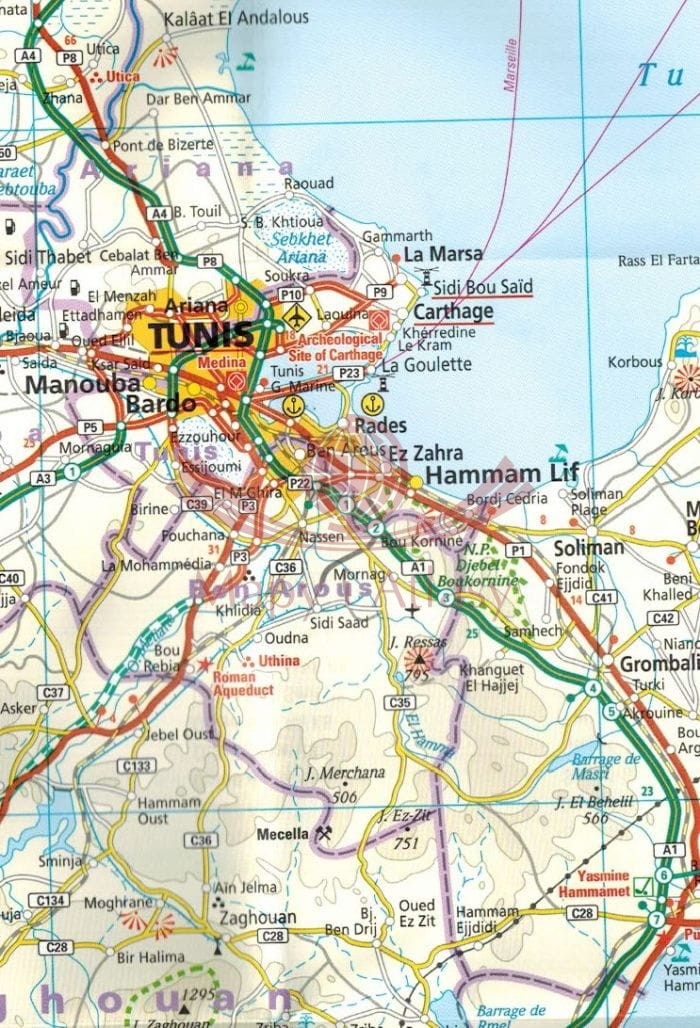 TUNEZJA MAPA SAMOCHODOWA SKŁADANA REISE KNOW-HOW