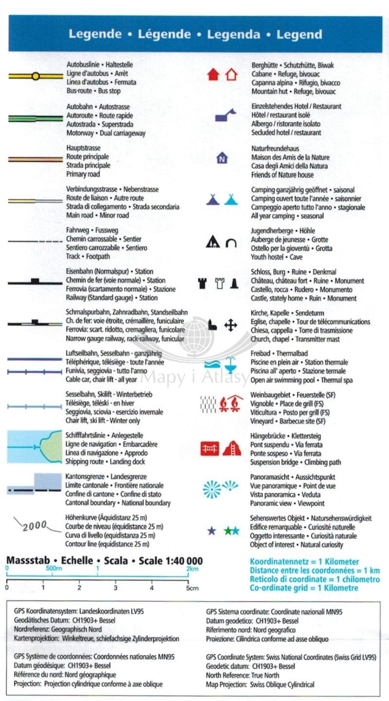 DOLNA ENGADYNA MAPA WODOODPORNA 98 KOMPASS