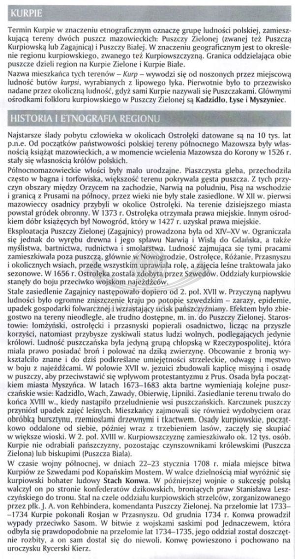 KURPIE PUSZCZA ZIELONA MAPA TURYSTYCZNA TD MAPY