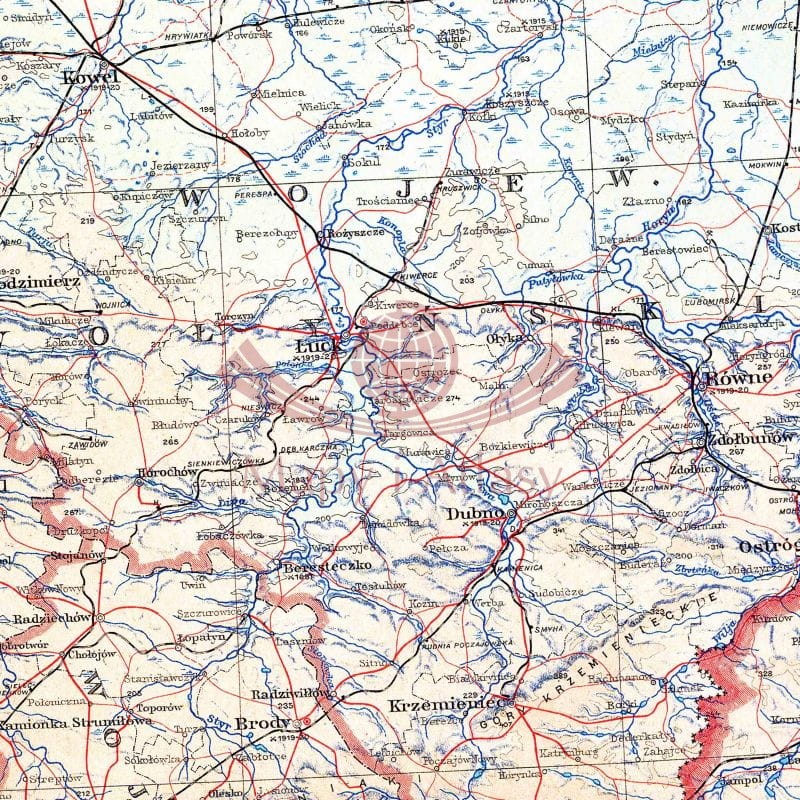 RZECZPOSPOLITA POLSKA Z 1934 R. REPRINT MAPA ARKUSZ