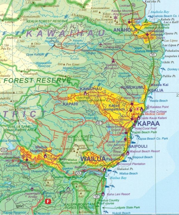 HAWAJE MAPA SAMOCHODOWO-TURYSTYCZNA ITMB