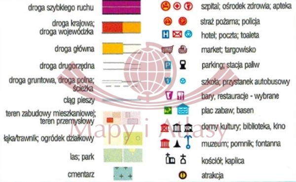 NOWA SÓL MAPA TURYSTYCZNA PLAN MIASTA SYGNATURA