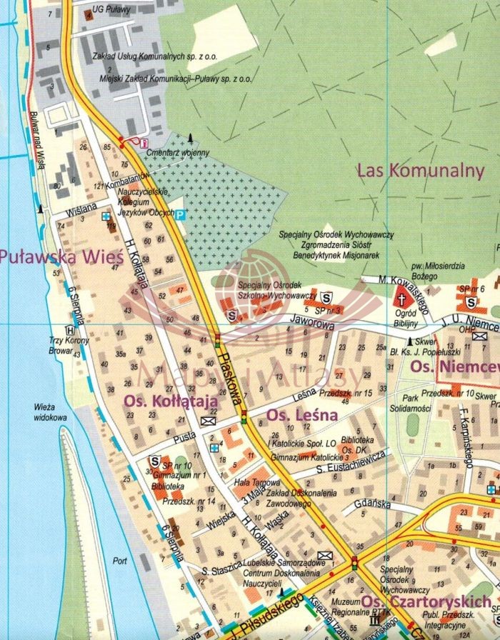 PUŁAWY MAPA TURYSTYCZNA PLAN MIASTA KARTPOL