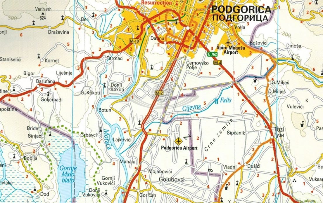 CZARNOGÓRA MAPA SAMOCHODOWA SKŁADANA RKH