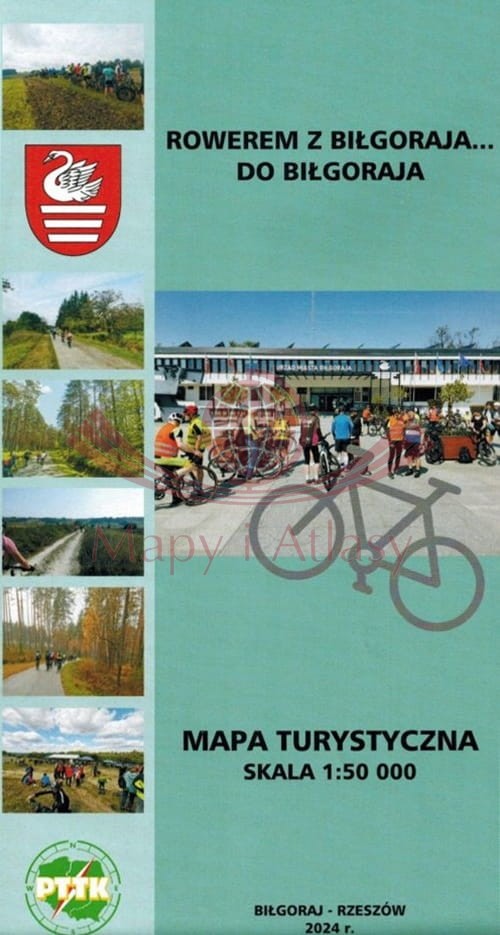 BIŁGORAJ I OKOLICE MAPA SKŁADANA TURYSTYCZNA ROWEROWA