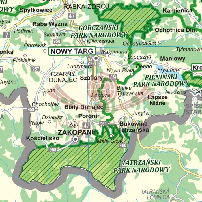POLSKA PODZIAŁ LASÓW MAPA MAGNETYCZNA ARTGLOB