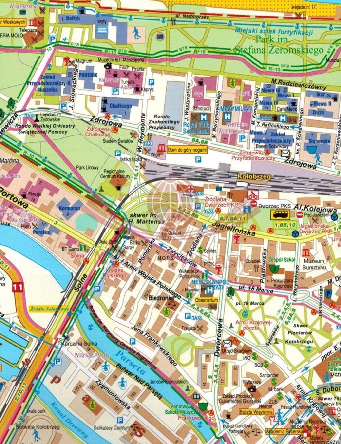 KOŁOBRZEG MAPA SKŁADANA TURYSTYCZNA GALILEOS