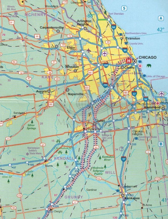 DROGA / TRASA 66 MAPA SAMOCHODOWA TURYSTYCZNA ITMB
