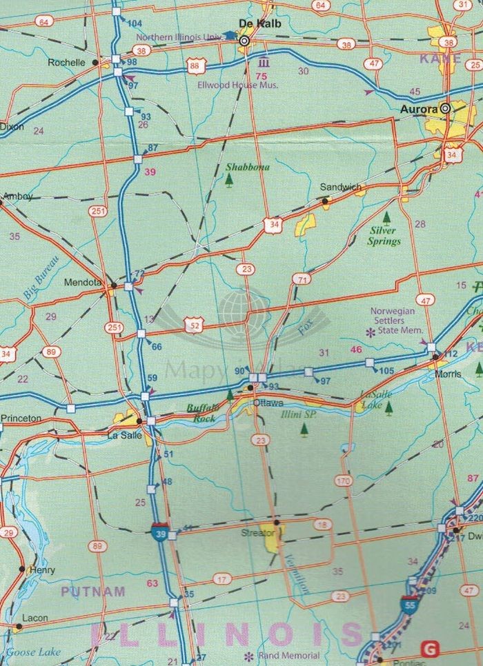 DROGA / TRASA 66 MAPA SAMOCHODOWA TURYSTYCZNA ITMB