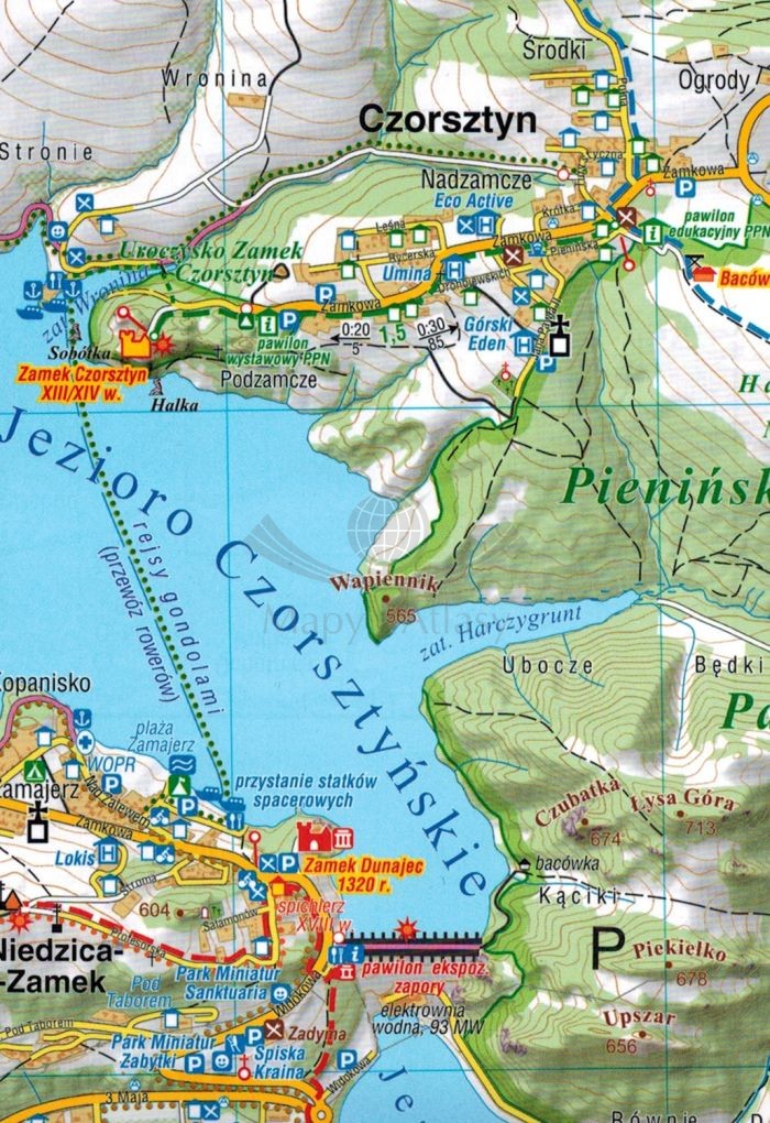 PIENINY MAPA KIESZONKOWA LAMINOWANA COMPASS