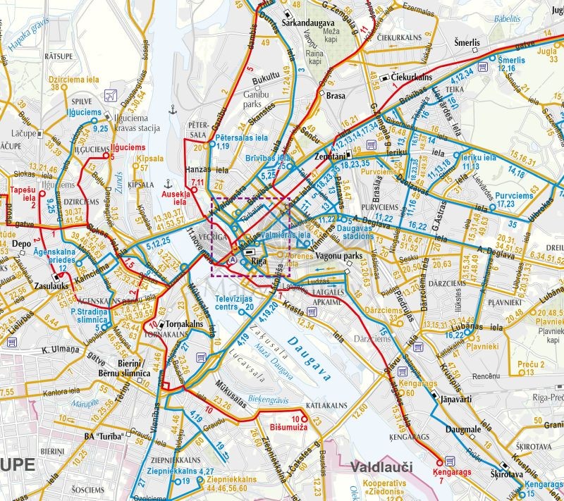 RYGA MAPA SKŁADANA TURYSTYCZNA JANA SETA