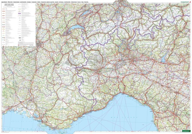 ALPY MAPA SAMOCHODOWO-TURYSTYCZNA FREYTAG & BERNDT
