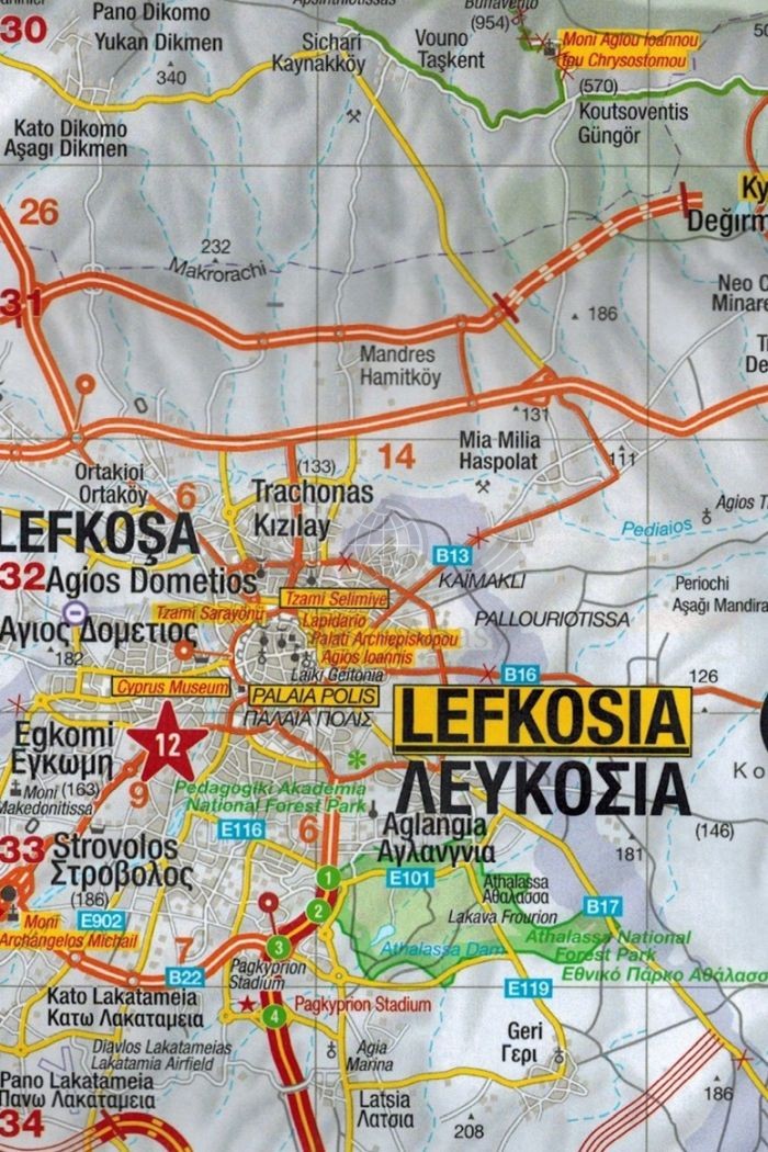 CYPR MAPA WODOODPORNA SAMOCHODOWO-TURYSTYCZNA MARCO POLO