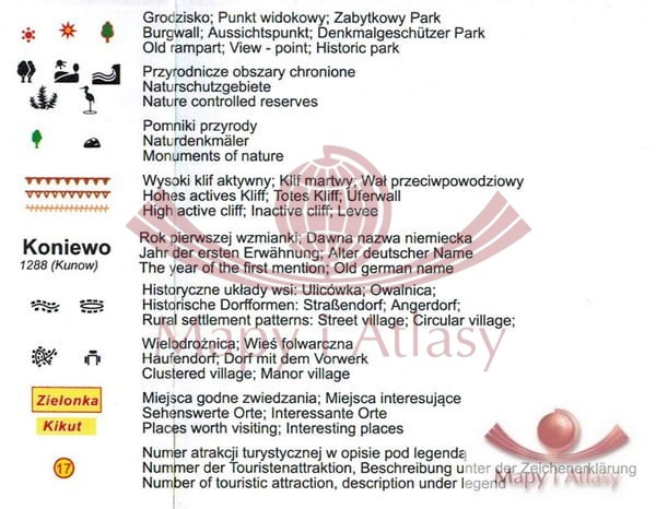 WYSPA WOLIN MAPA TURYSTYCZNA SKŁADANA
