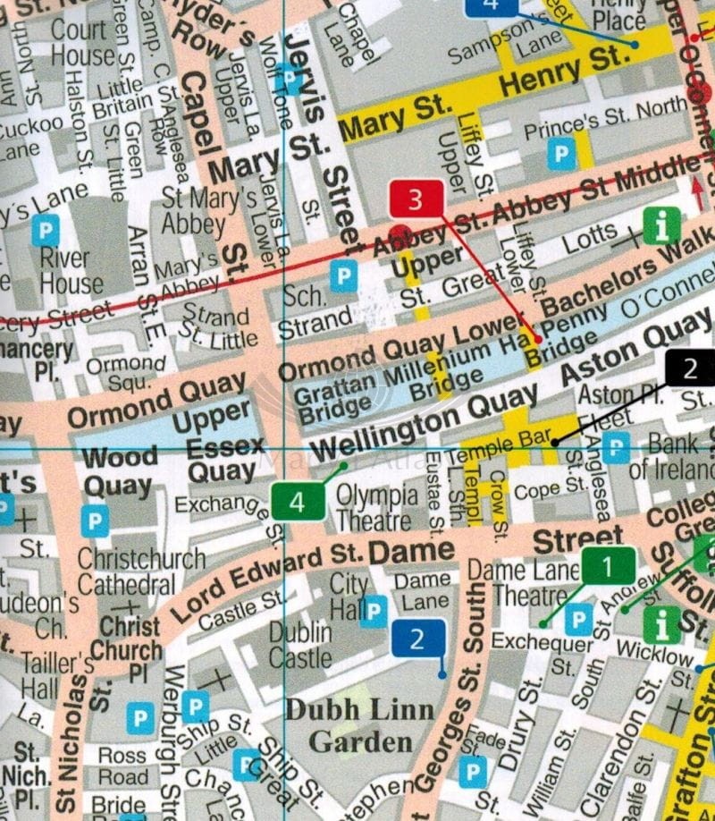 DUBLIN SKŁADANA MAPA PLAN MIASTA FREYTAG & BERNDT