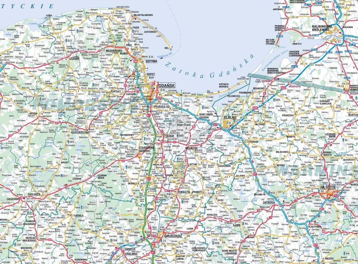 POLSKA MAPA DROGOWA W RAMIE