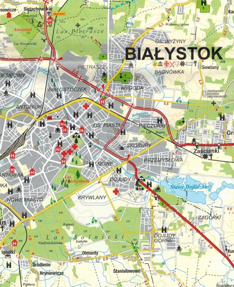 PUSZCZA KNYSZYŃSKA MAPA SKŁADANA TURYSTYCZNA