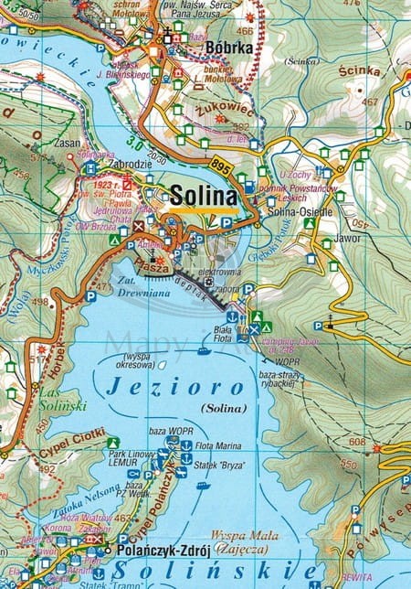GÓRY SANOCKO-TURCZAŃSKIE MAPA LAMINOWANA COMPASS
