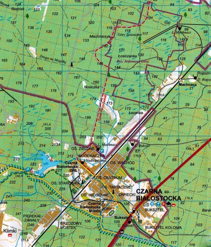 PUSZCZA KNYSZYŃSKA SKŁADANA MAPA TURYSTYCZNA