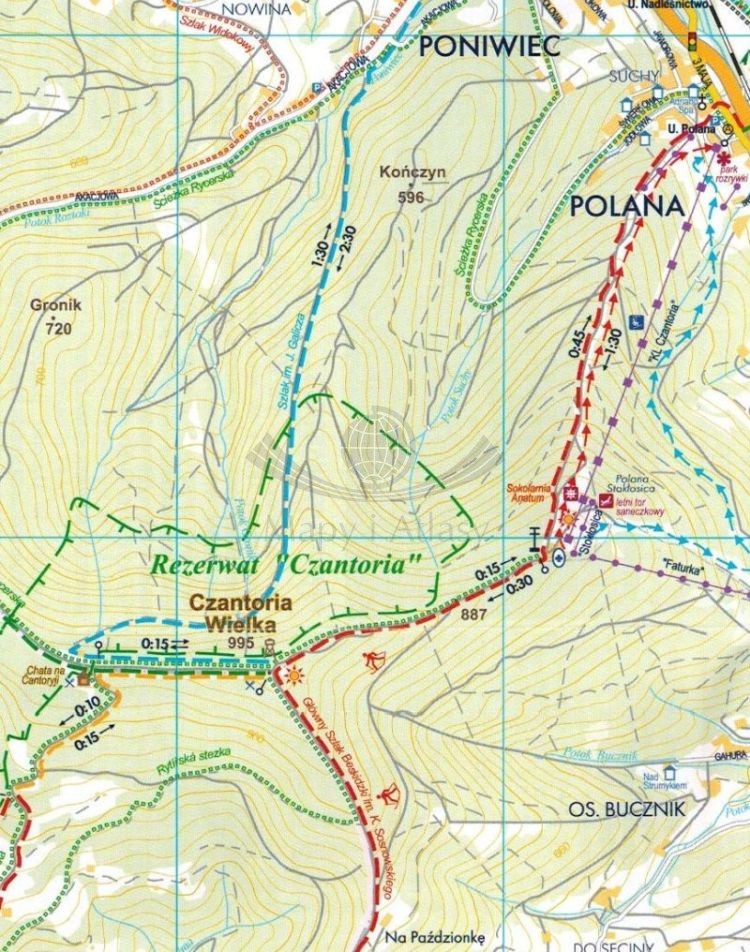 USTROŃ MAPA SKŁADANA PLAN MIASTA MARROB STUDIO