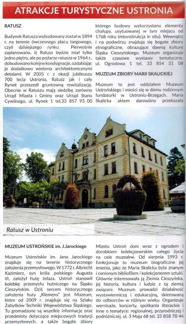 USTROŃ MAPA SKŁADANA PLAN MIASTA MARROB STUDIO