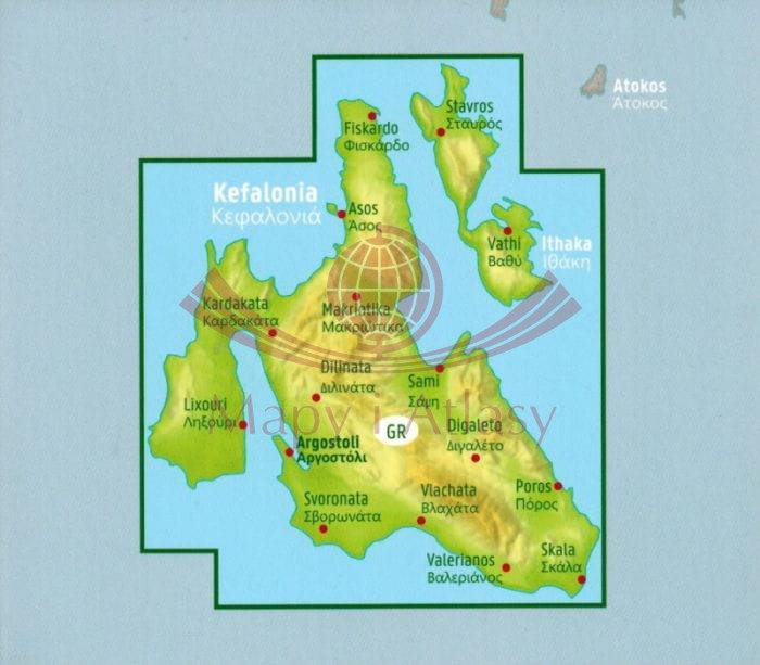 KEFALONIA MAPA TURYSTYCZNA SKŁADANA + ITAKA FREYTAG&BERNDT