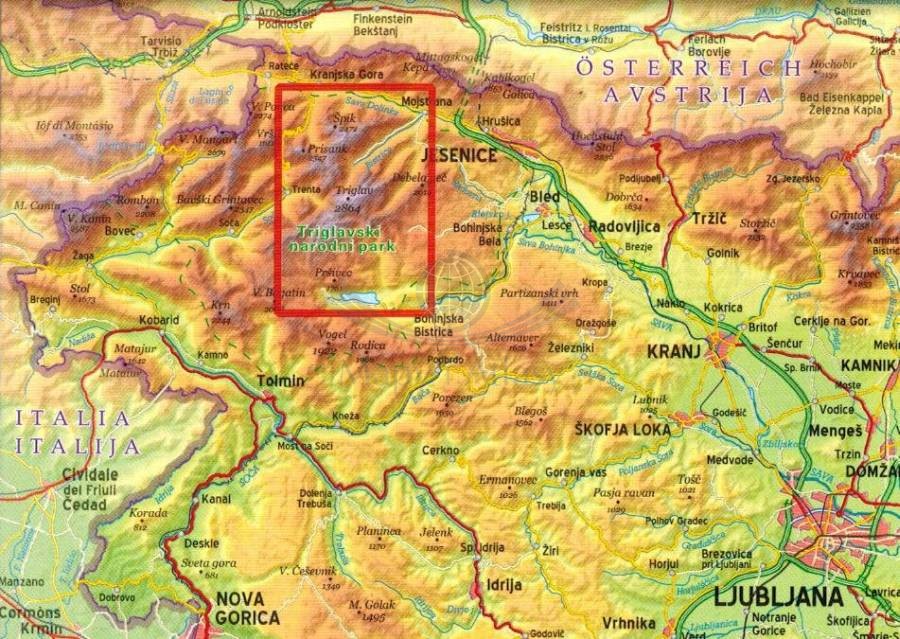 TRIGLAV 1:25 000 MAPA TURYSTYCZNA