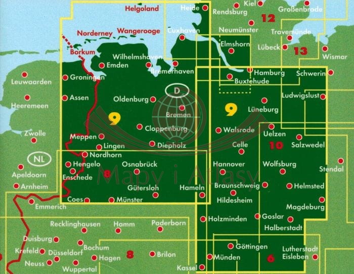 DOLNA SAKSONIA MAPA SKŁADANA FREYTAG & BERNDT