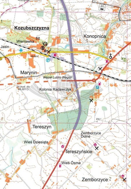 OKOLICE LUBLINA MAPA TURYSTYCZNA KARTPOL
