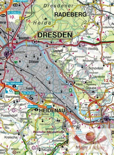 SAKSONIA MAPA TURYSTYCZNA SKŁADANA FB