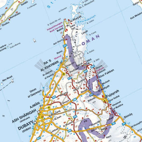ZJEDNOCZONE EMIRATY ARABSKIE MAPA TURYSTYCZNA SKŁADANA FREYTAG