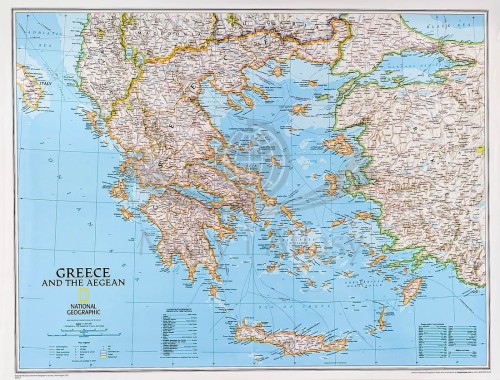 GRECJA MAPA ŚCIENNA NATIONAL GEOGRAPHIC
