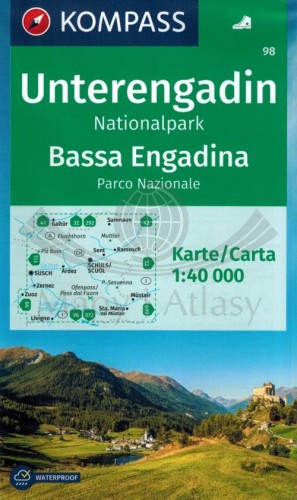 DOLNA ENGADYNA MAPA WODOODPORNA 98 KOMPASS
