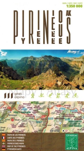 PIRENEJE MAPA SAMOCHODOWA TURYSTYCZNA EDITORIAL ALPINA