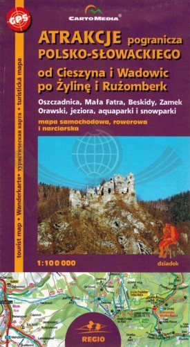 ATRAKCJE POGRANICZA POLSKO-SŁOWACKIEGO MAPA TURYSTYCZNA
