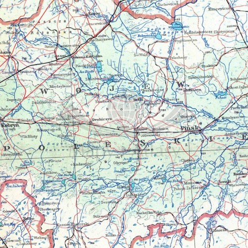 RZECZPOSPOLITA POLSKA Z 1934 R. REPRINT MAPA ŚCIENNA