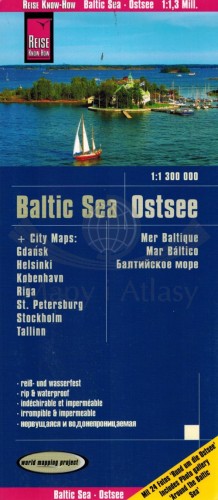 MORZE BAŁTYCKIE MAPA WODOODPORNA SKŁADANA RKH