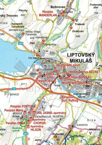 LIPTÓW SKŁADANA MAPA TURYSTYCZNA TATRAPLAN