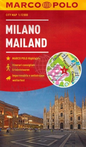 MEDIOLAN MAPA SKŁADANA TURYSTYCZNA MP