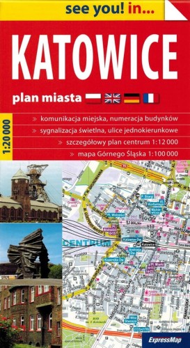 KATOWICE SKŁADANA MAPA SAMOCHODOWA E-MAP