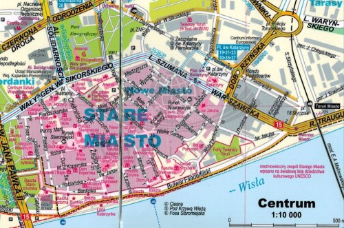 TORUŃ PLAN MIASTA LAMINOWANY EXPRESSMAP