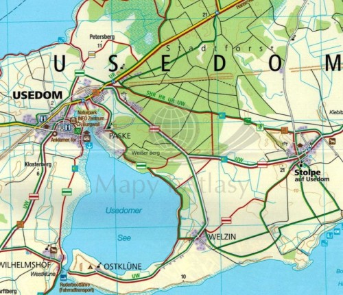 UZNAM I WOLIN MAPA TURYSTYCZNA WODOODPORNA