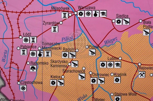 POLSKA W LATACH 1920-1939 MAPA SZKOLNA ŚCIENNA